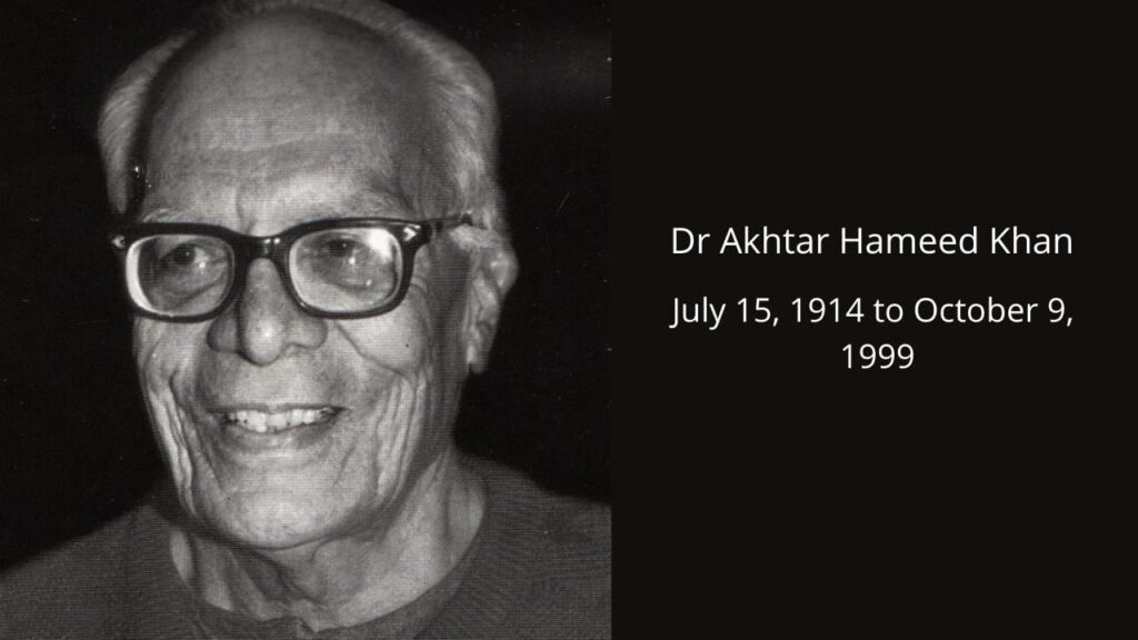 Dr. Akhtar Hameed Khan’s 22nd Death Anniversary - editor times